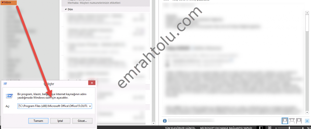 Outlook ingilizce klasör isimlerini türkçe yapmak | Emrah Tolu makaleleri